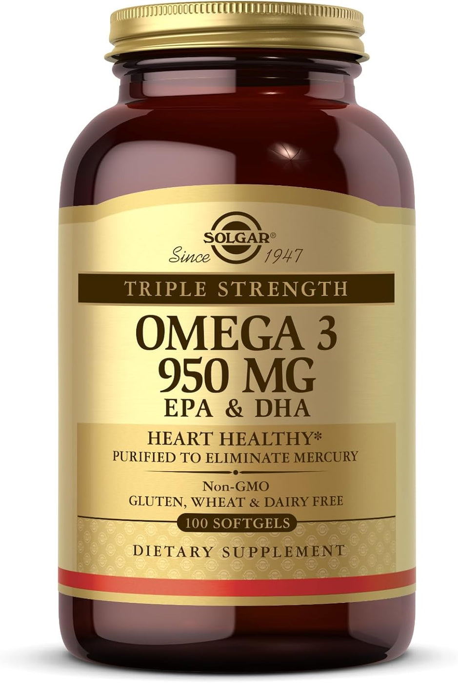 Omega 3 Triple fuerza 950 mg Solgar — Súper vital
