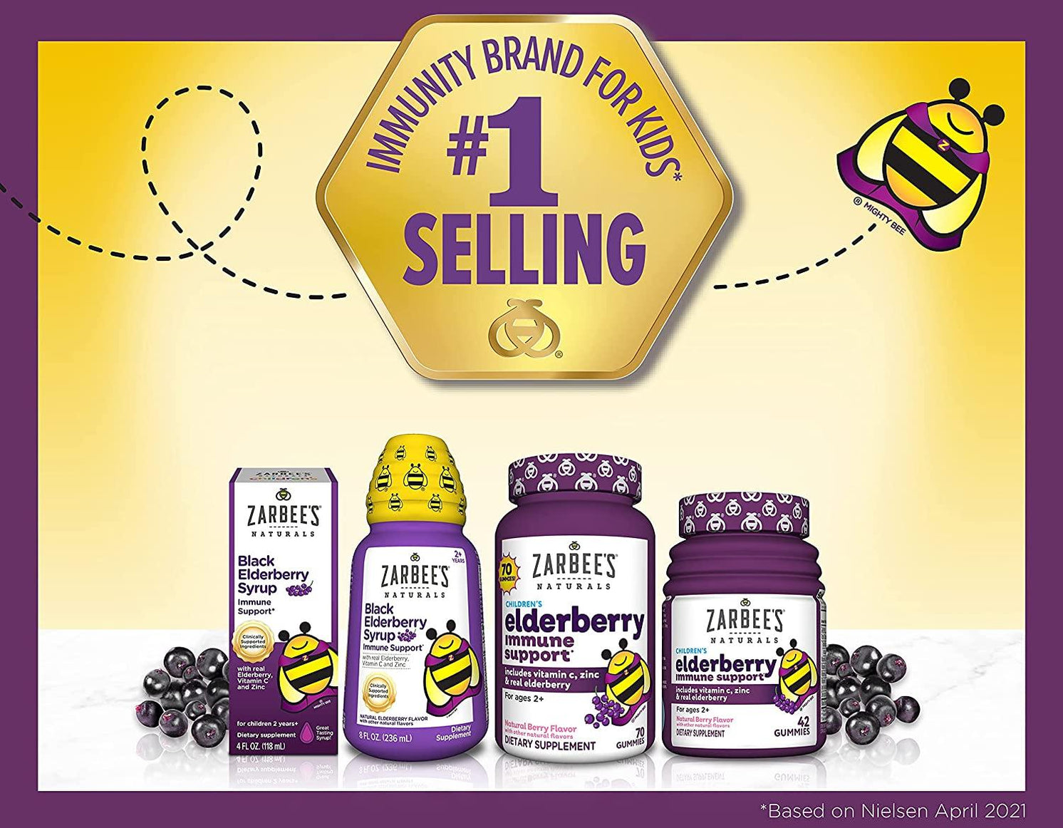 Zarbee's Naturals Gomitas Multivitaminas Elderberry — Súper vital